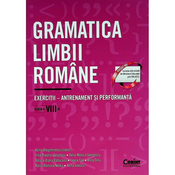 Gramatica limbii romane, clasa a VIII-a - Exercitii-Antrenament si ...